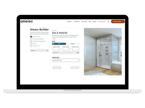 Amerec Steam Shower Generators for Home Spa